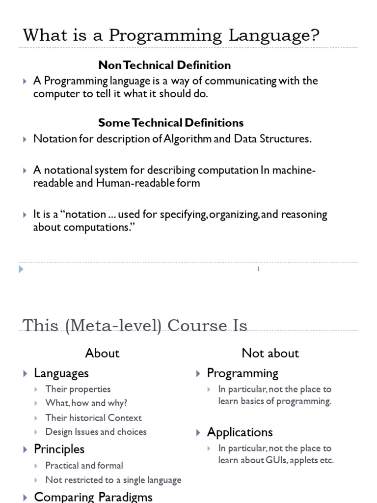 Slides 01 Programming Languages - UET CS - Talha Waheed - Why PL | PDF | Computer Programming ...