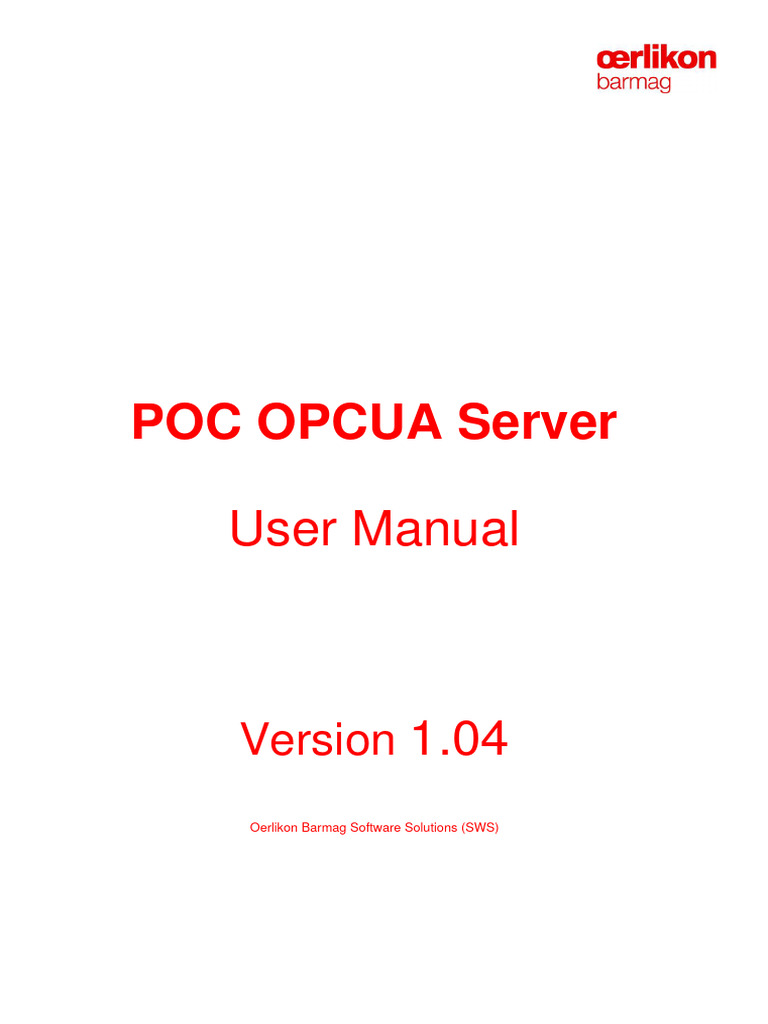 POC - OPCUA Server - UserManual 1 04.utexa | PDF | Computing