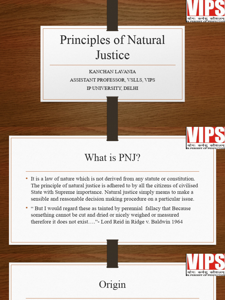 Principles of Natural Justice (Autosaved) | PDF | Common Law | Justice