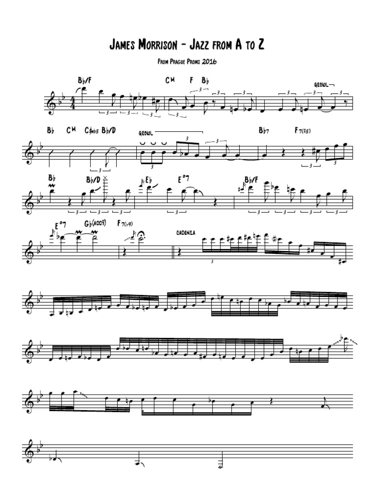 James Morrison - Jazz From A To Z Transcription | PDF