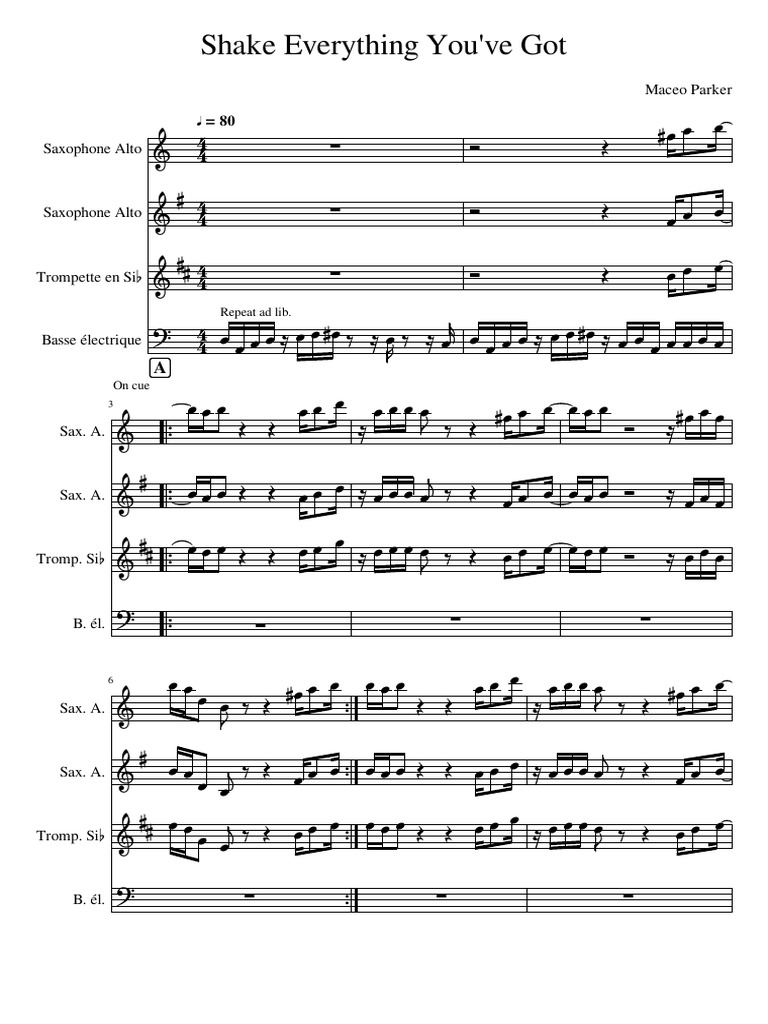 Trompeta-Partitura y Partes | PDF | Saxophone | American Popular Music