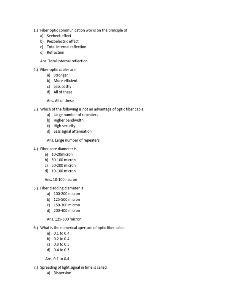 Fiber Optic Communication Basics | PDF | Optical Fiber | Fiber Optic ...