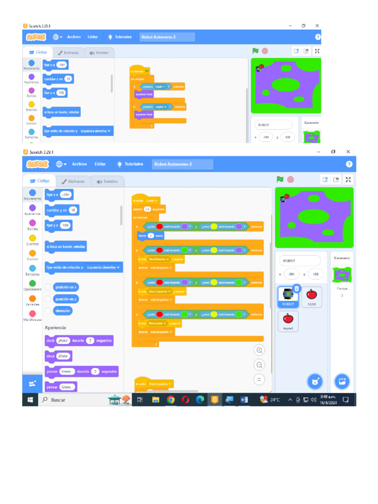 Simulador Robot Scratch | PDF