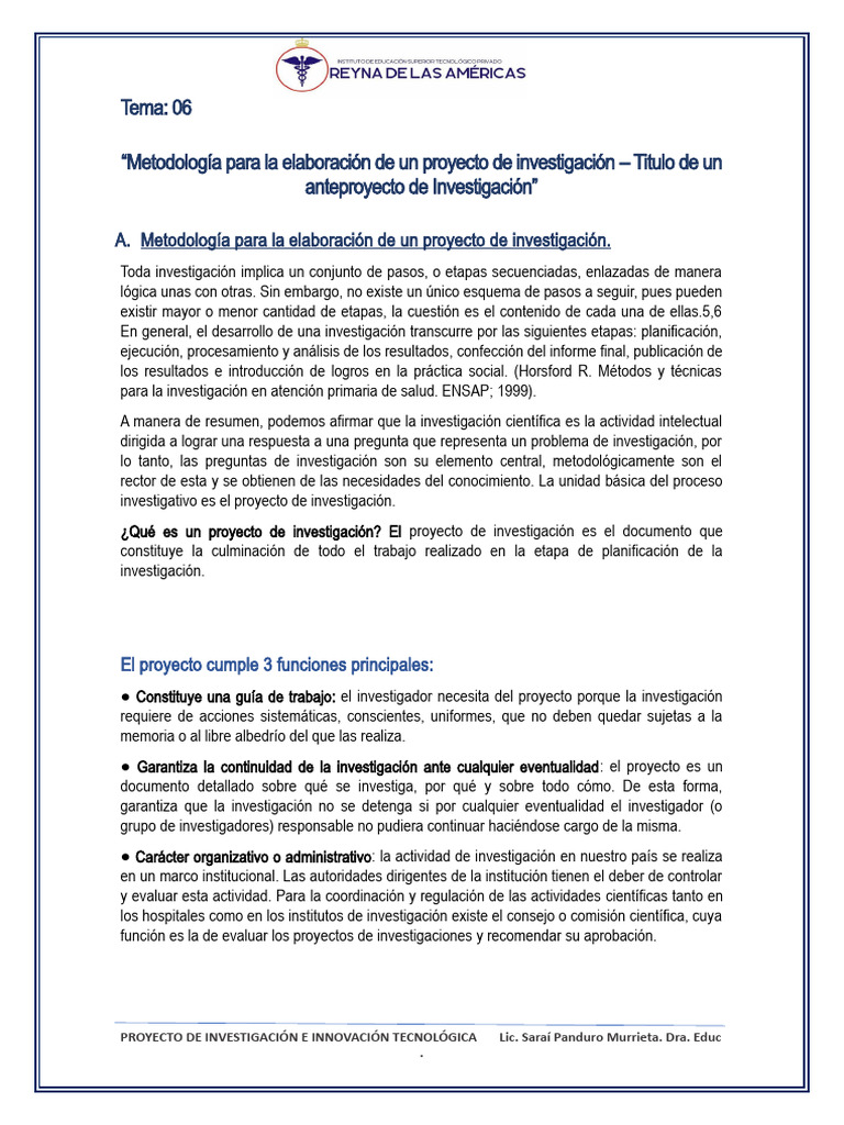 Tema 06 Metodologia Elab. Titulo de Anteproyeto Recuperado ...