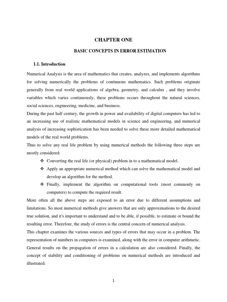Numerical I Module 1 Pdf Numerical Analysis Mathematics 
