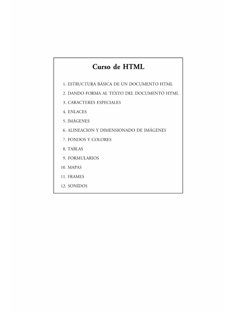 Curso de HTML PDF | PDF
