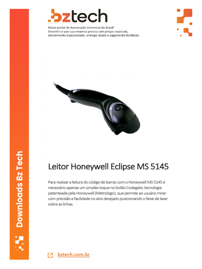 Manual Configuracao Honeywell Eclipse Ms 5145 | PDF | Universal Product Code | Barcode