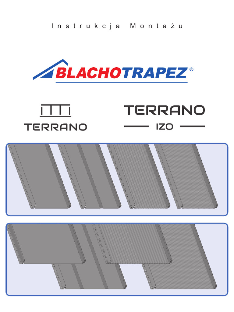 Instrukcja Montażu - Panel TERRANO, TERRANO IZO - 123 - PL | PDF