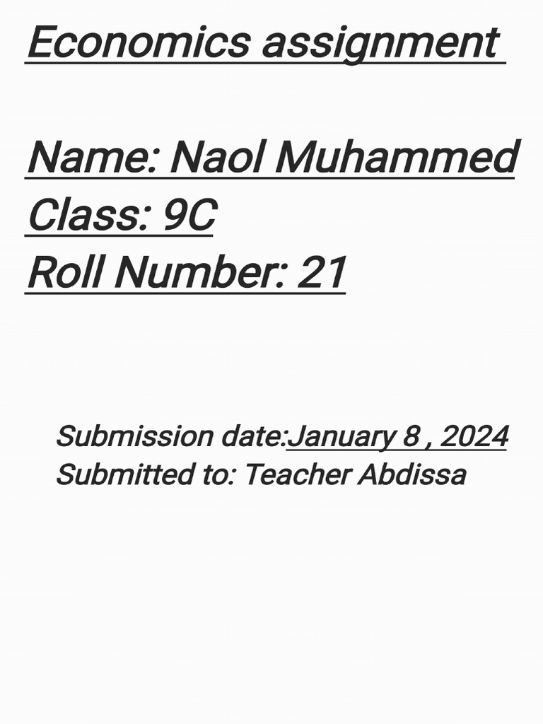 Eco Assignment - 240108 - 170431 | PDF