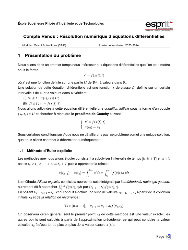 Comparaison des Méthodes d'Euler Python | PDF | Fonction (Mathématiques ...