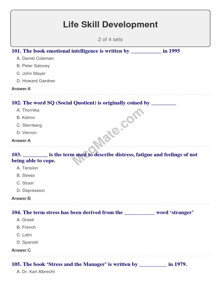 Life-Skill-Development (Set 2) | PDF | Thought | Empathy