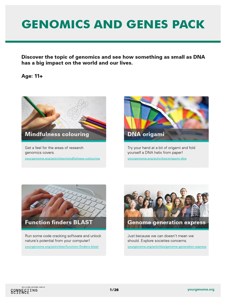 Yourgenome Genomicsandgenespack | PDF | Dna | Gene