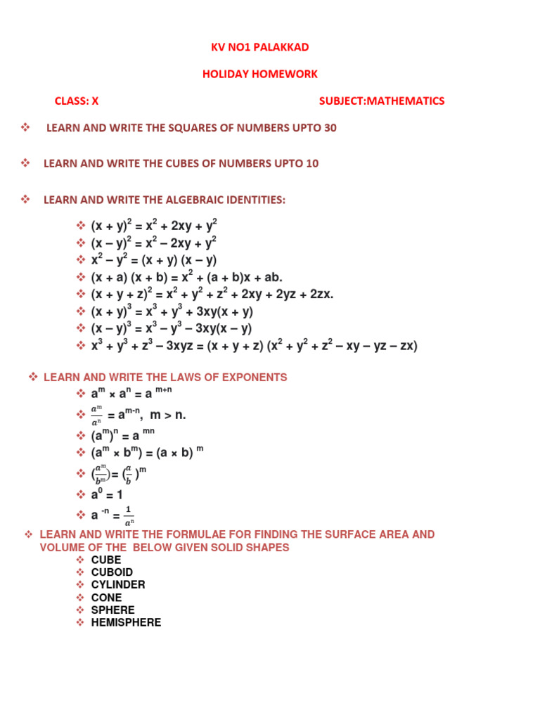 10 - MATHS Notes | PDF | Teaching Methods & Materials