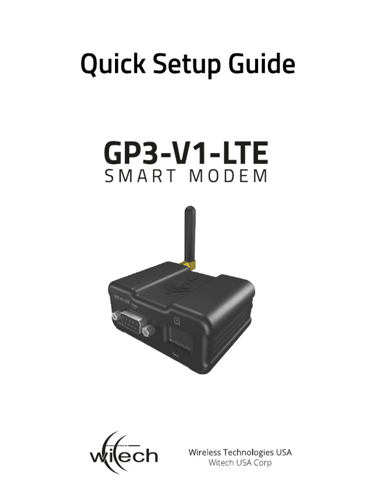 GP3-V1-LTE Quick Setup Guide | PDF