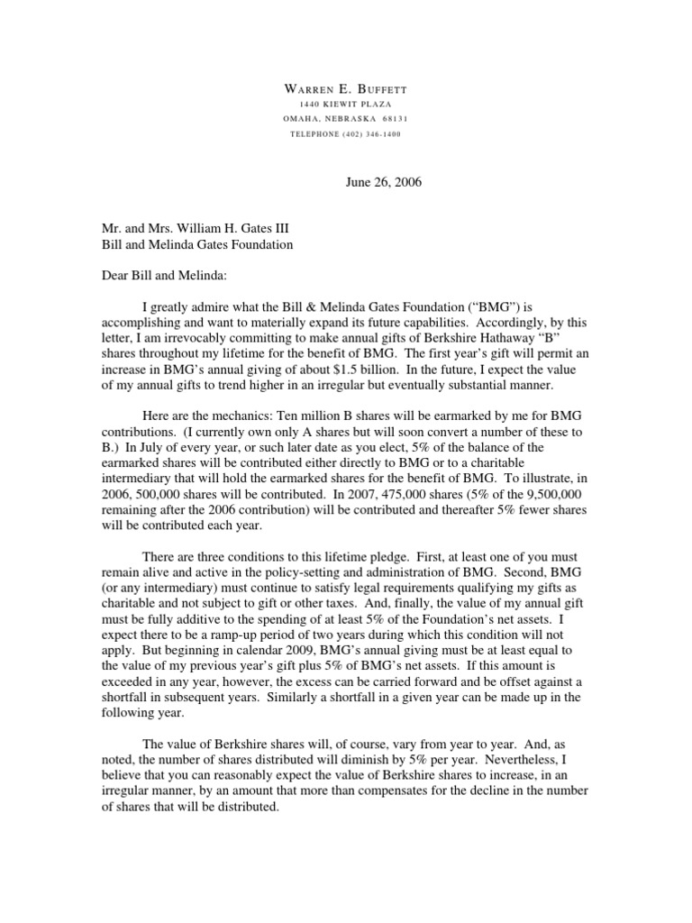 Letter From WB To BG | PDF | Economies | Business