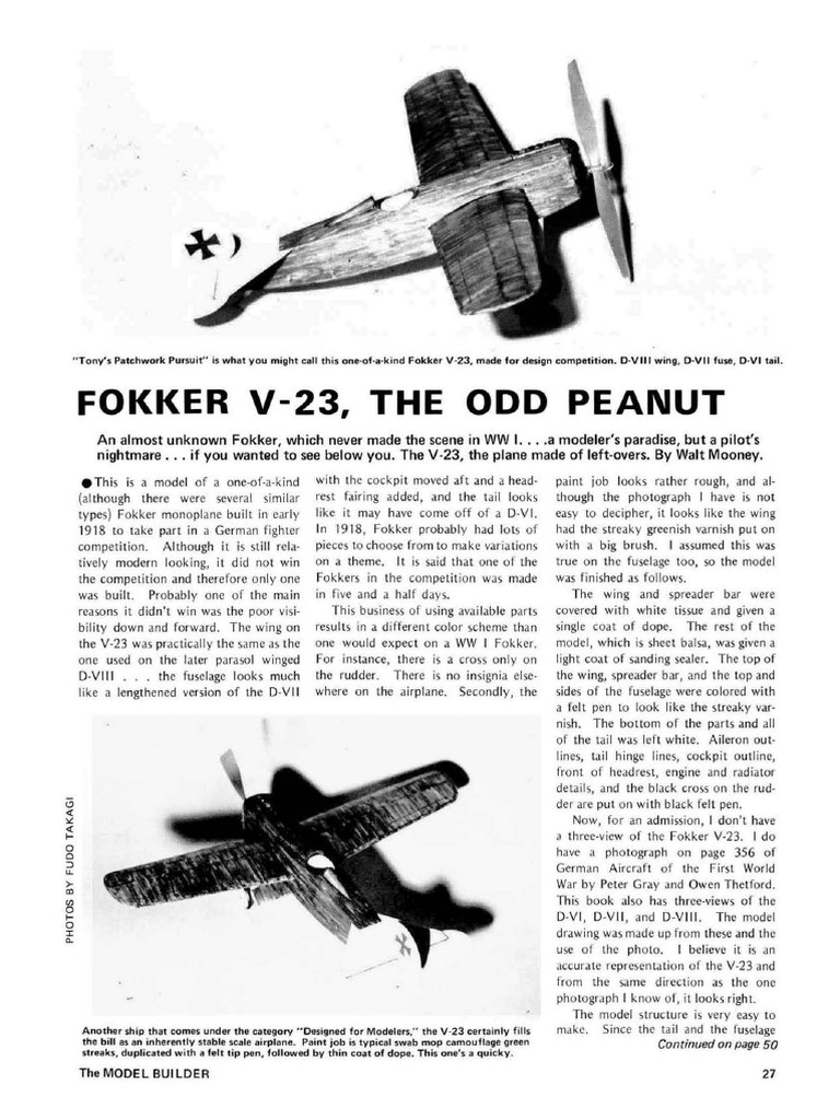 Fokker V23 Oz12434 Article | PDF | Aerospace | Aviation