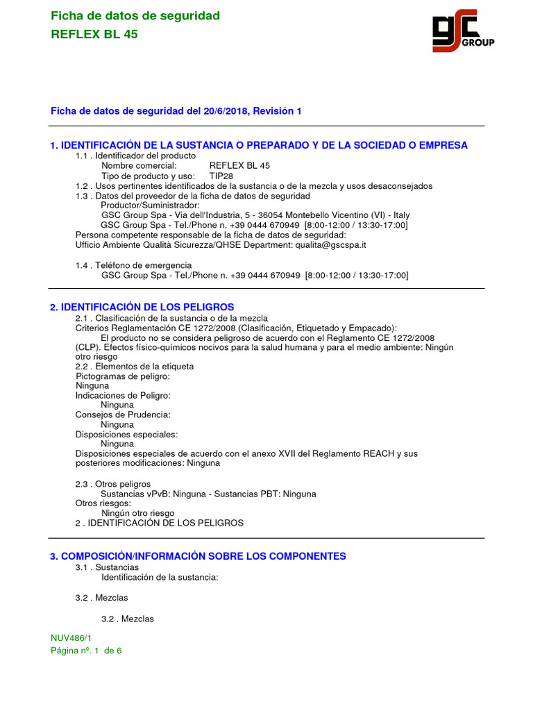 Hds Reflex Bl-45 | PDF | Agua | Toxicidad