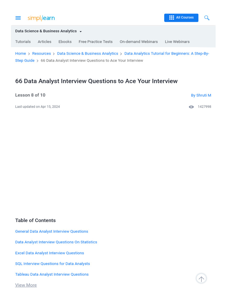Data Analyst Interview Prep Guide | PDF | Data Analysis | Type I And ...