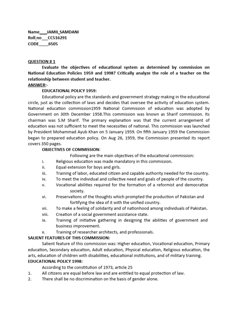 Paper 6505 | PDF | Philosophy Of Education | Teachers