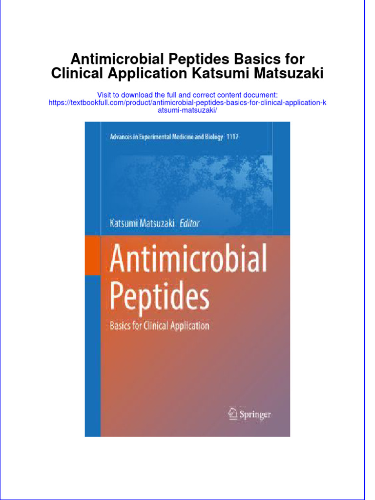 (Download PDF) Antimicrobial Peptides Basics For Clinical Application Katsumi Matsuzaki Online ...
