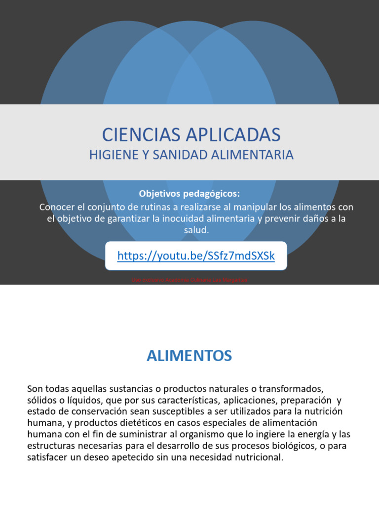 Clase 1 Higiene y Sanidad Alimentaria | PDF | Alimentos | Seguridad alimenticia