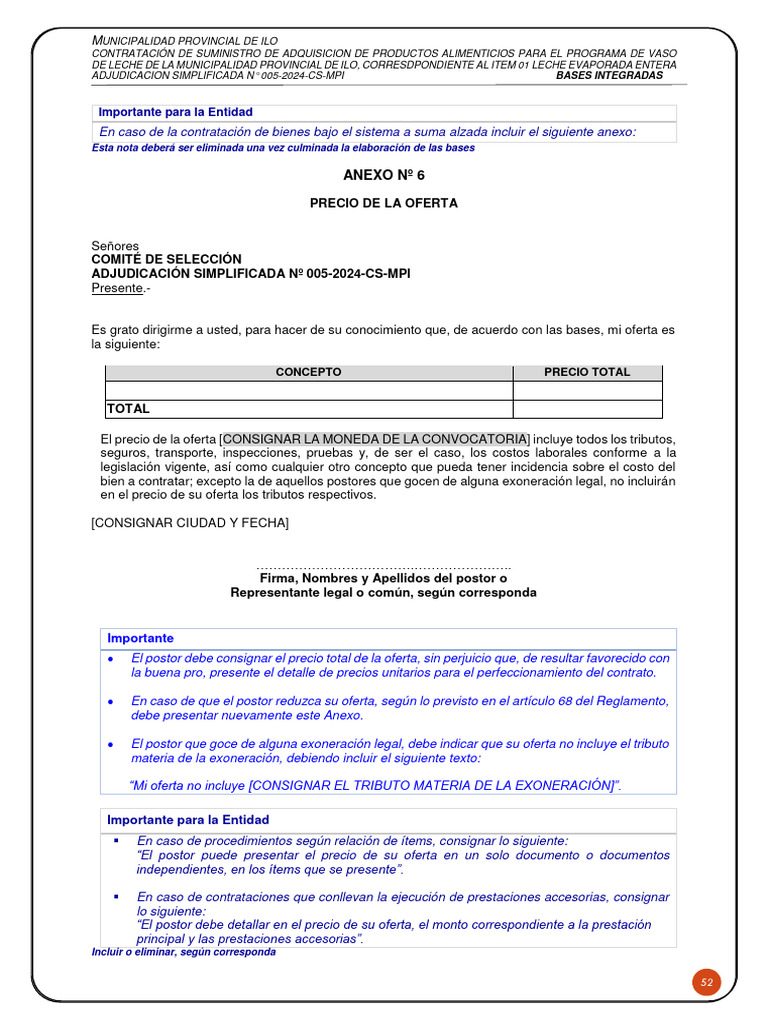 BASES+INTEGRADAS+AS+005+Programa+Vaso+de+Leche - 20240403 - 190502 - 393 (2) - 52 | PDF ...