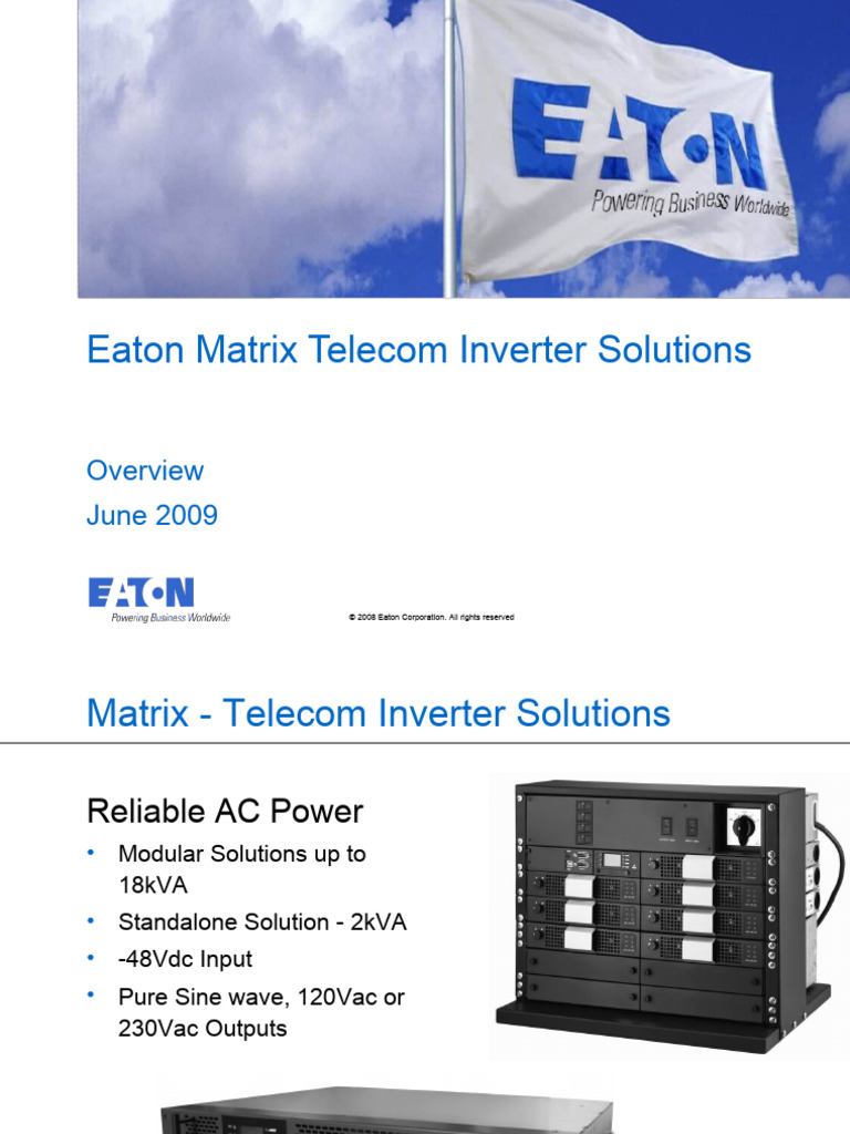 Eaton Matrix Inverters_Overview | PDF
