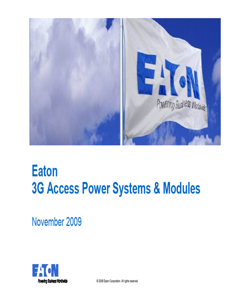 Eaton 3G Access Power Systems Overview | PDF | Rectifier | Alternating ...