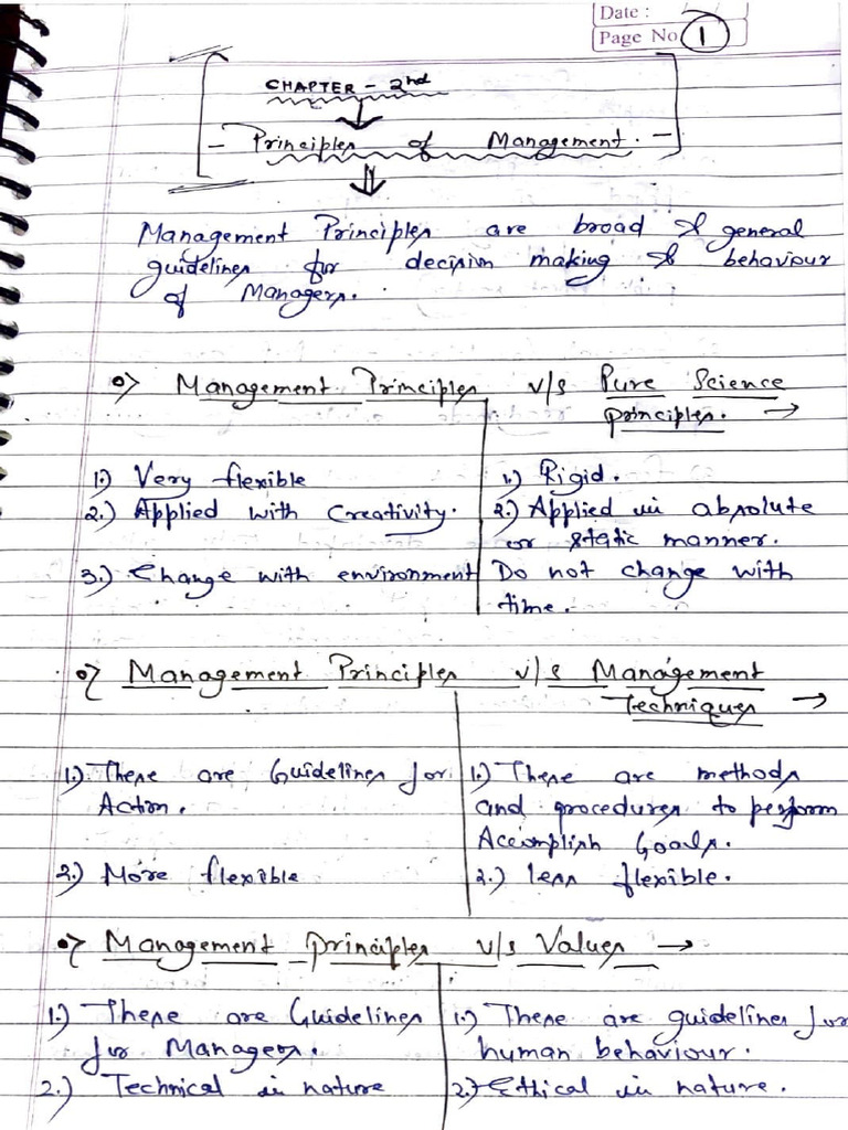 CH - 2 Principles of Management Part 1 | PDF