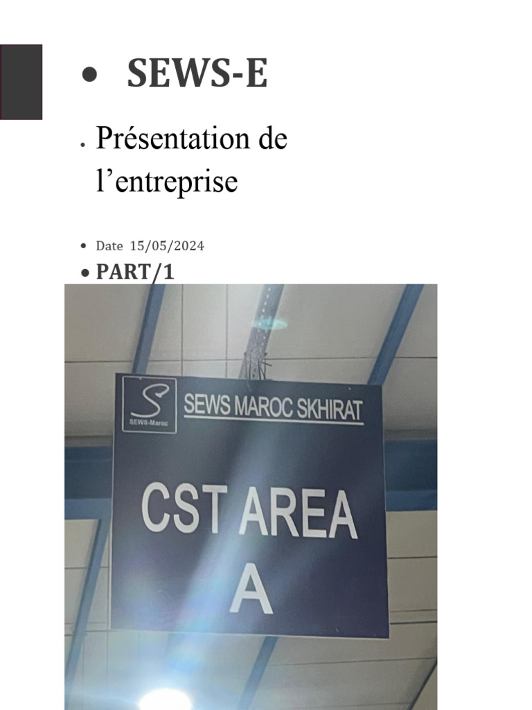 Présentation de L'entreprise: Sews-E | PDF