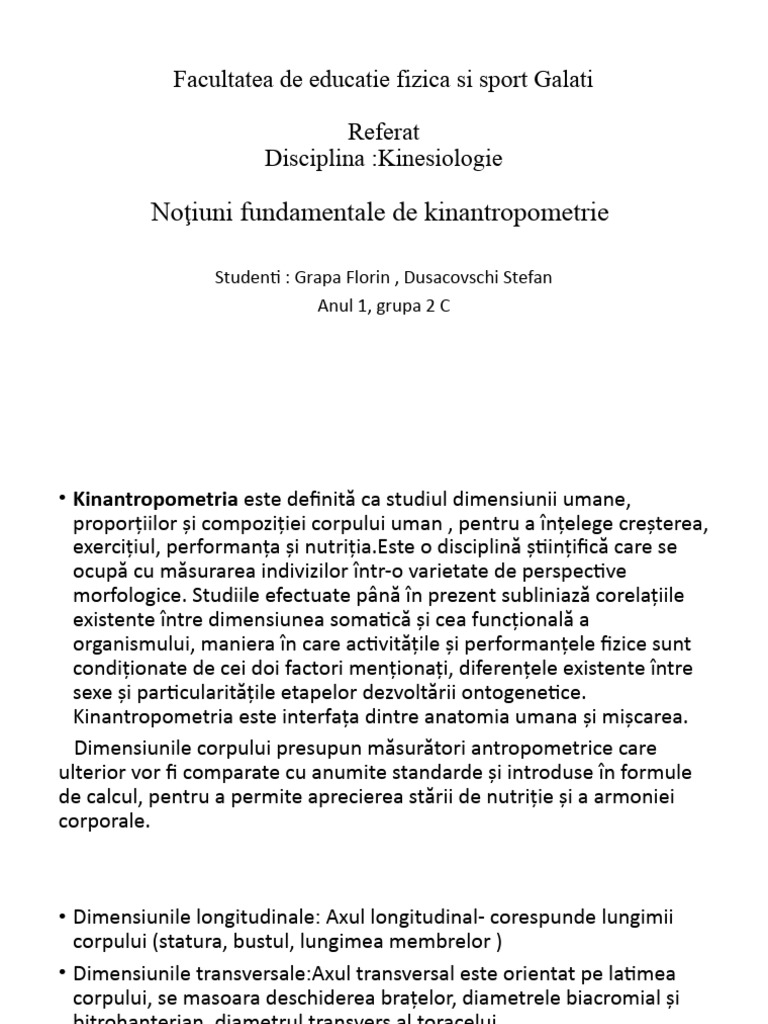 Kinantropometria | PDF