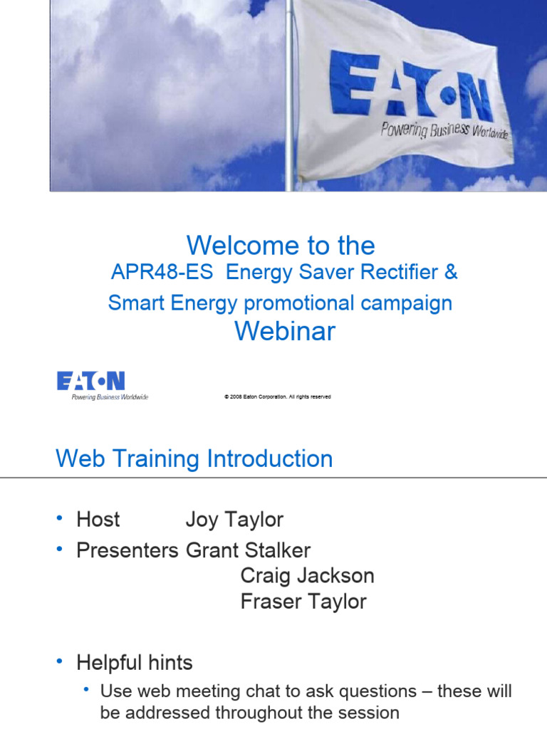APR48 - ES Energy Saver Rectifier Web Sales Training | PDF | Smart Grid ...