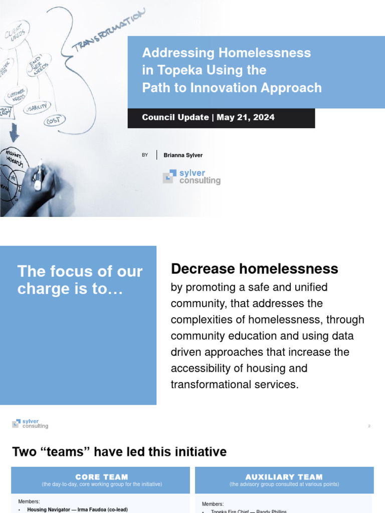 HomelessInitiative TopekaCityCouncilUpdate FINAL May2024 V4 | PDF | Homelessness | Community