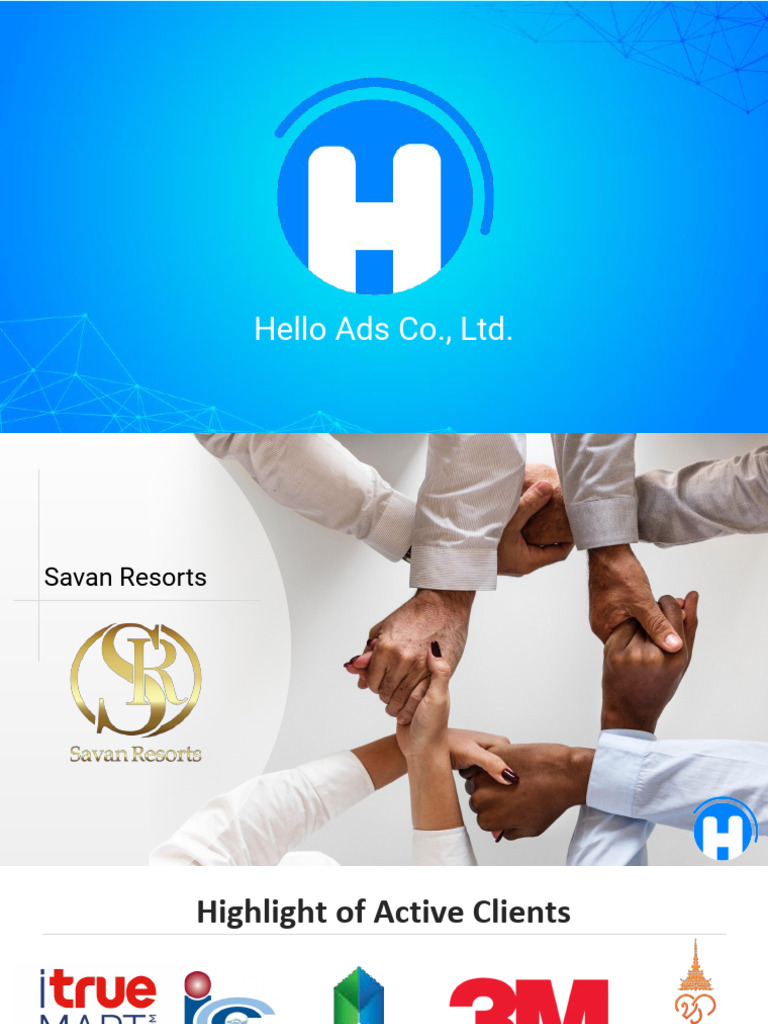 Savan Resort Proposal Presented by Helloads | PDF | Human Communication | Business