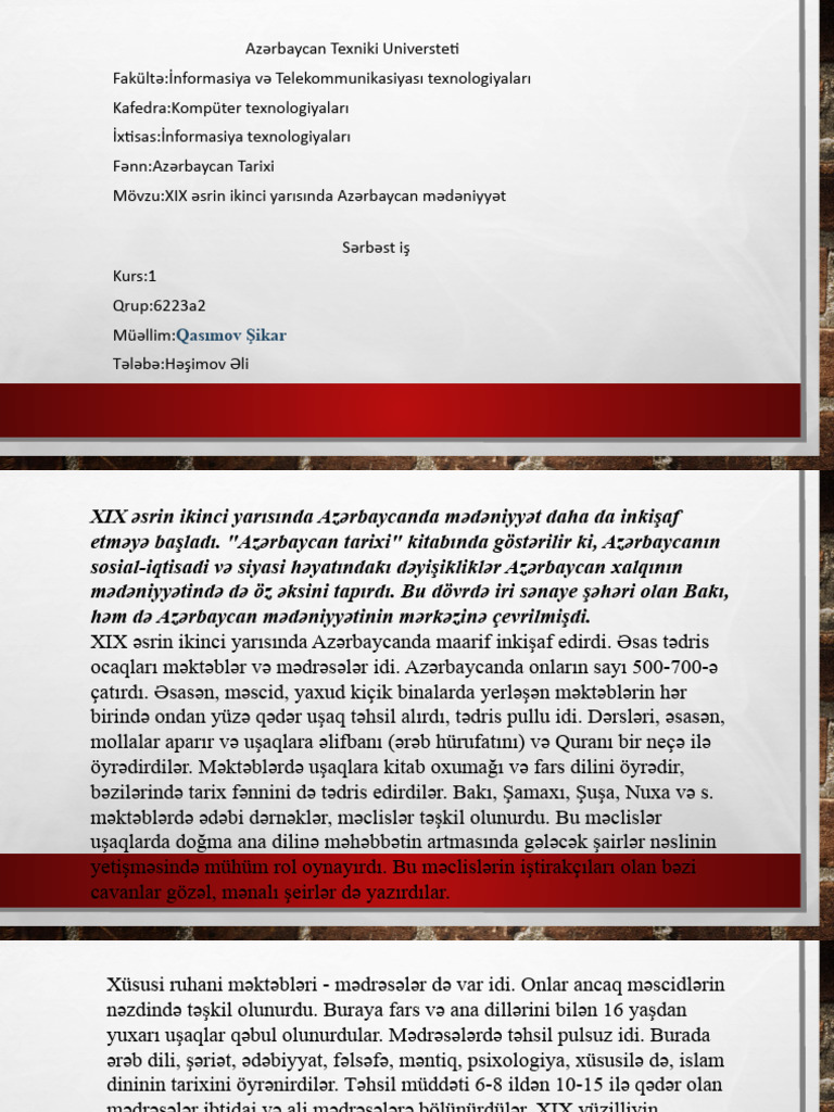 Presentation Tarix | PDF