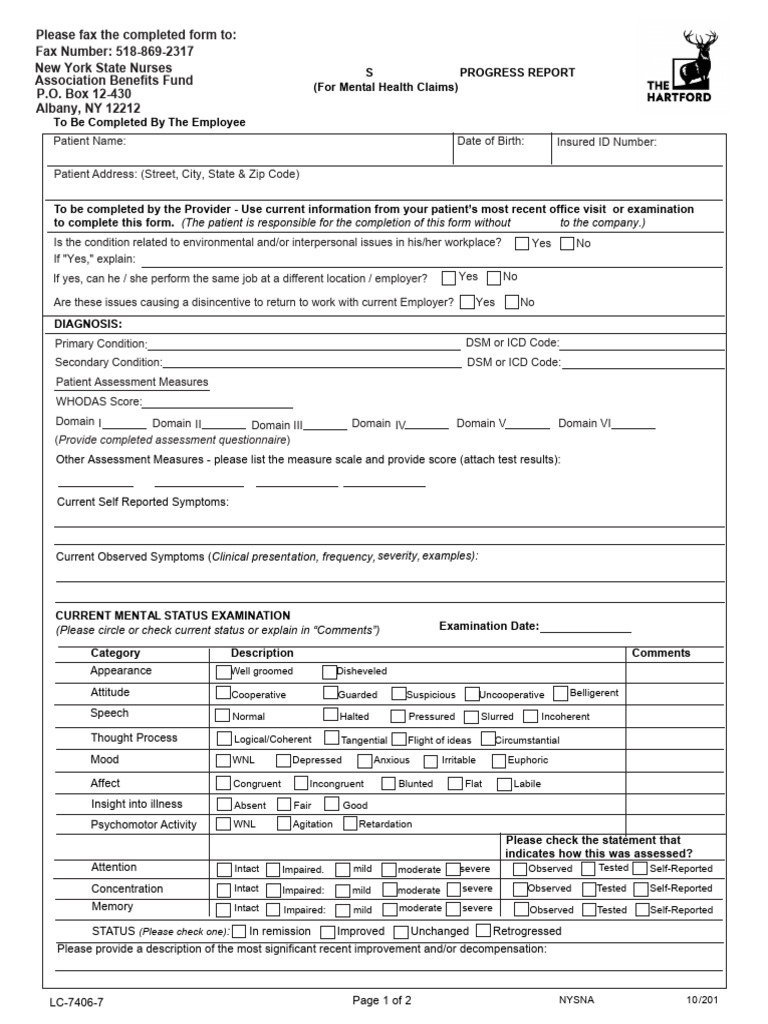 The Hartford Mental HLTH LC-7406-7 | PDF