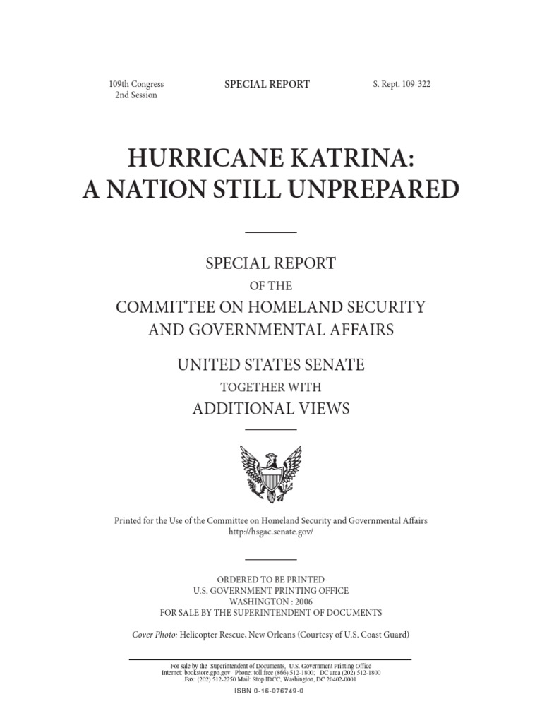 Hurricane Katrina A Nation Still Unprepared | PDF | Hurricane Katrina ...