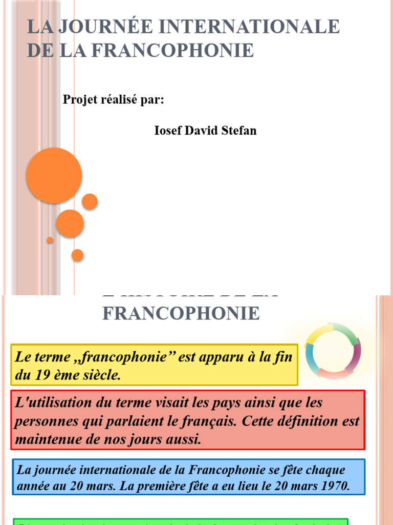 Proiect Francofonie | PDF