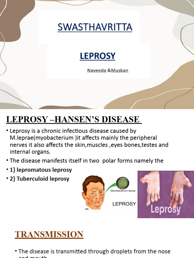 Understanding Leprosy: Symptoms and Treatment | PDF | Leprosy ...