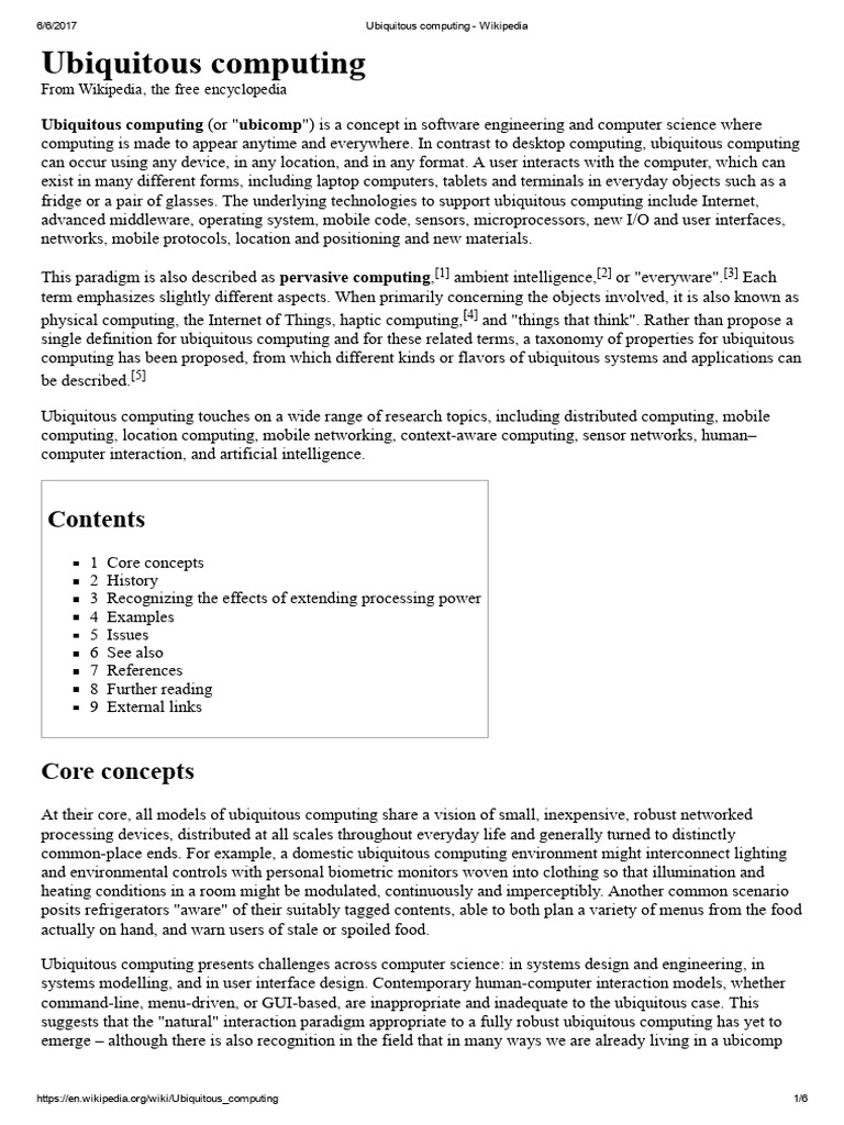 Ubiquitous Computing | PDF | Human–Computer Interaction | Computer Engineering