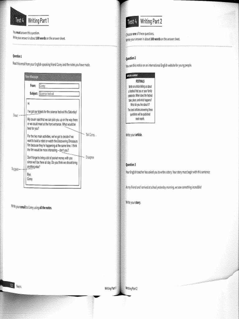 Test 4. Writing | PDF