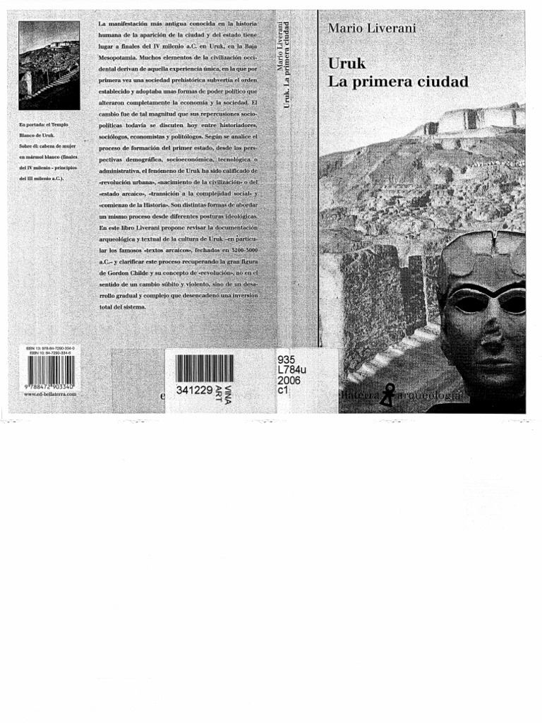 Uruk. La Primera Ciudad de Mario Liverani. | PDF