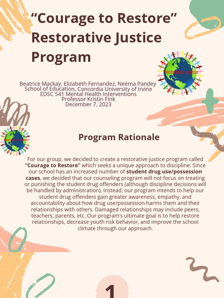 Courage to Restore: A Restorative Justice Program | PDF | Disciplines ...