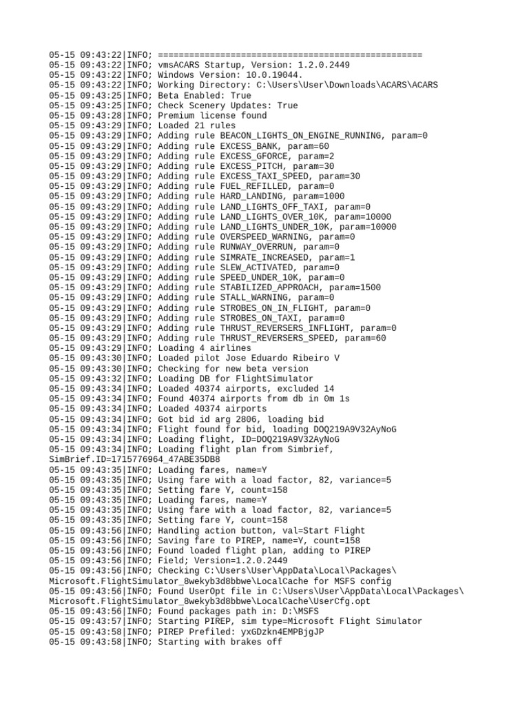 Log 2 | PDF | Runway | Takeoff