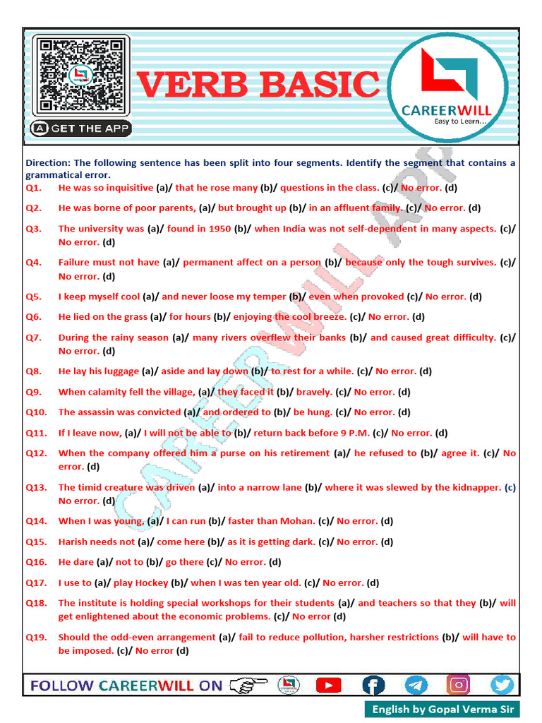 283149verb Basic PDF - Crwill | PDF