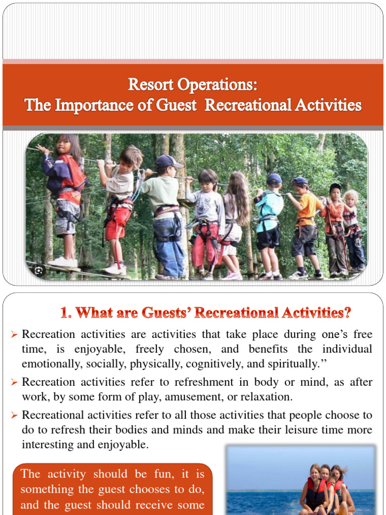 Student Version 3 Resort Operations Guest Activities | Download Free ...