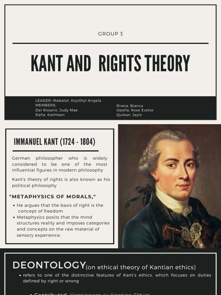 Kantian Ethics | PDF | Immanuel Kant | Rights
