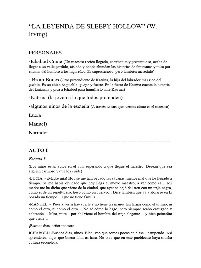 La Leyenda de Sleepy Hollow | PDF | La leyenda de Sleepy Hollow