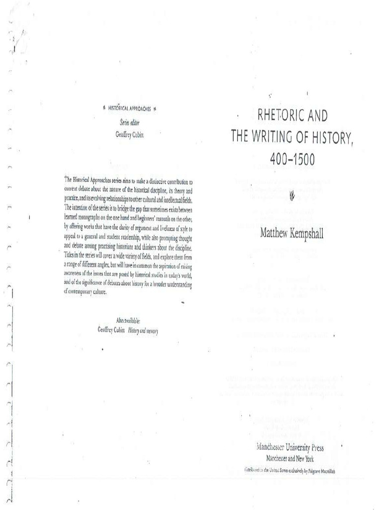 1 Rethoric and The Writing of History 400-1500 - Reduce - Compressed | PDF