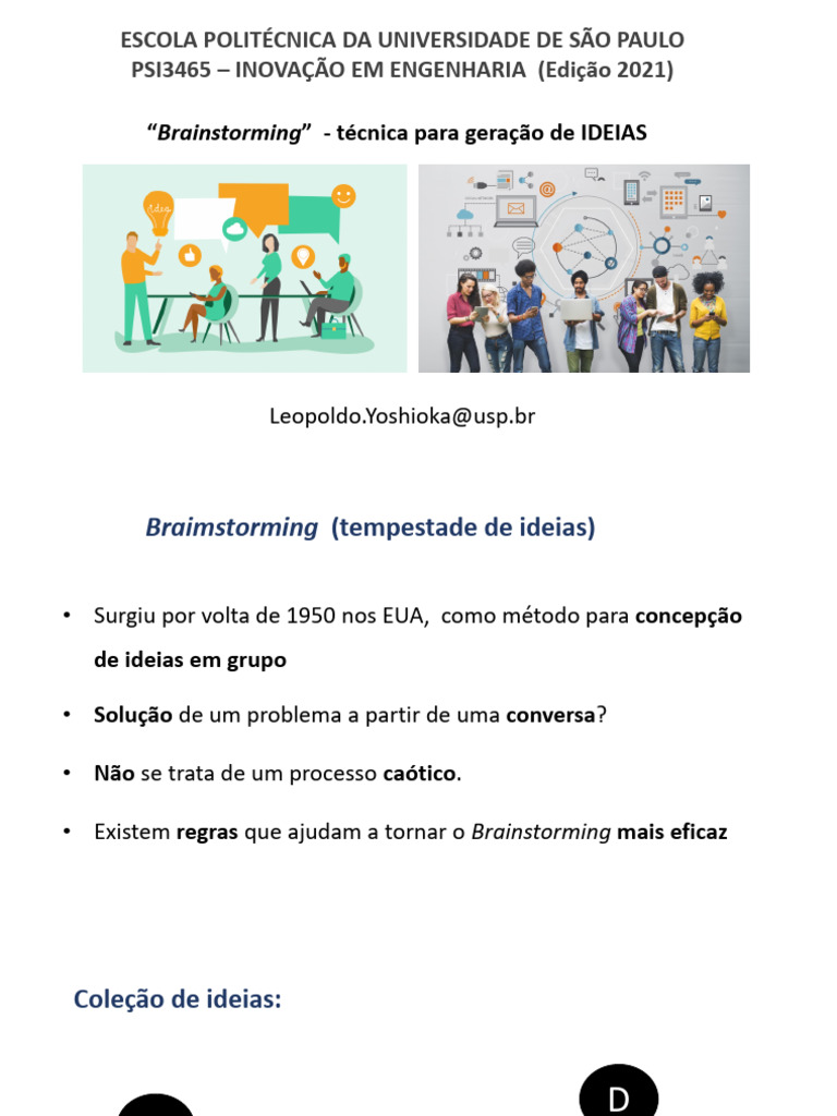 Apresentação - Brainstorming Ver - 2021 | PDF | Debate